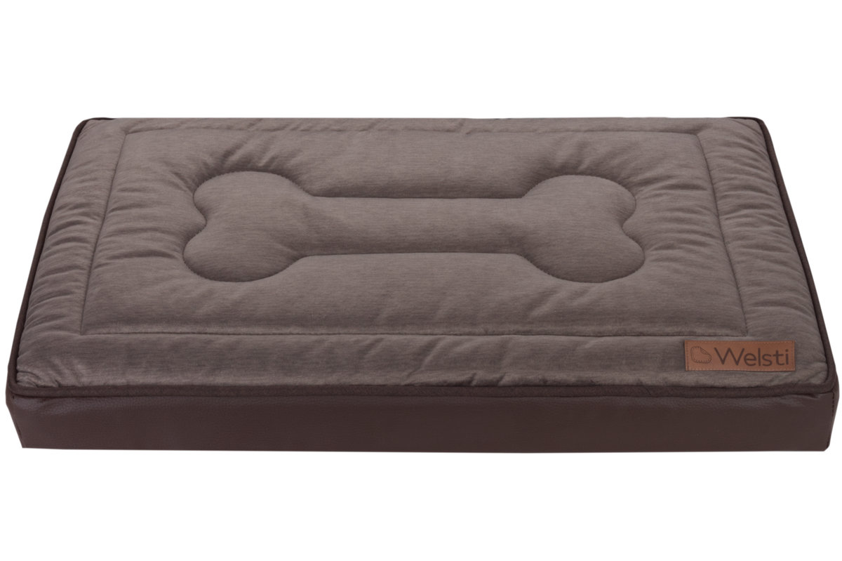 Ortopedický pelíšek matrace pro psa Welsti hnědý kost L 100x70 ...